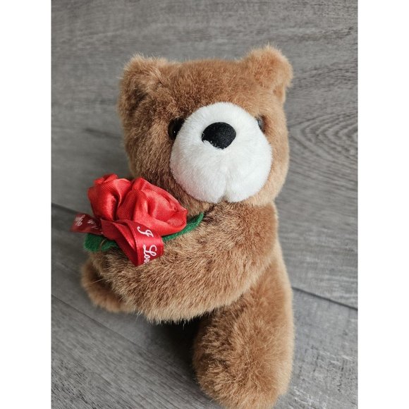 Diamond plush toys | Toys | Vtg Diamond Plush Toys Brown Bear Holding ...